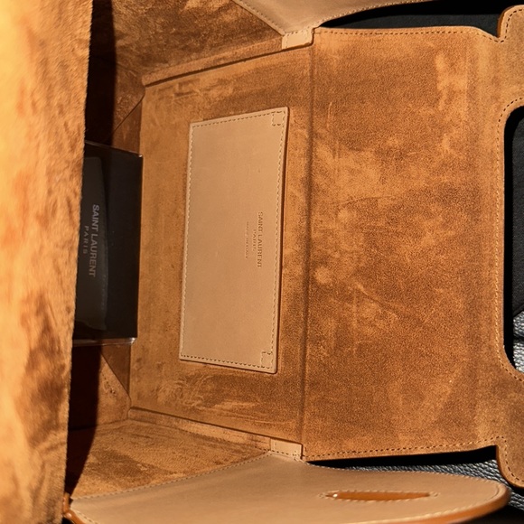Saint Laurent | Bags | Ysl Lunch Box Take Away Box Bag 223 Brown Gold ...